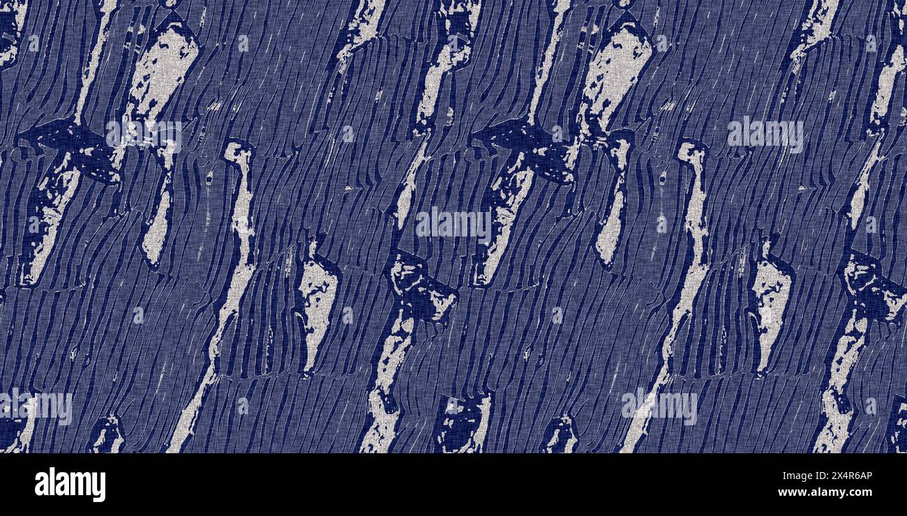 Denim blue dye effect seamless woven linen background, Distressed ink ...