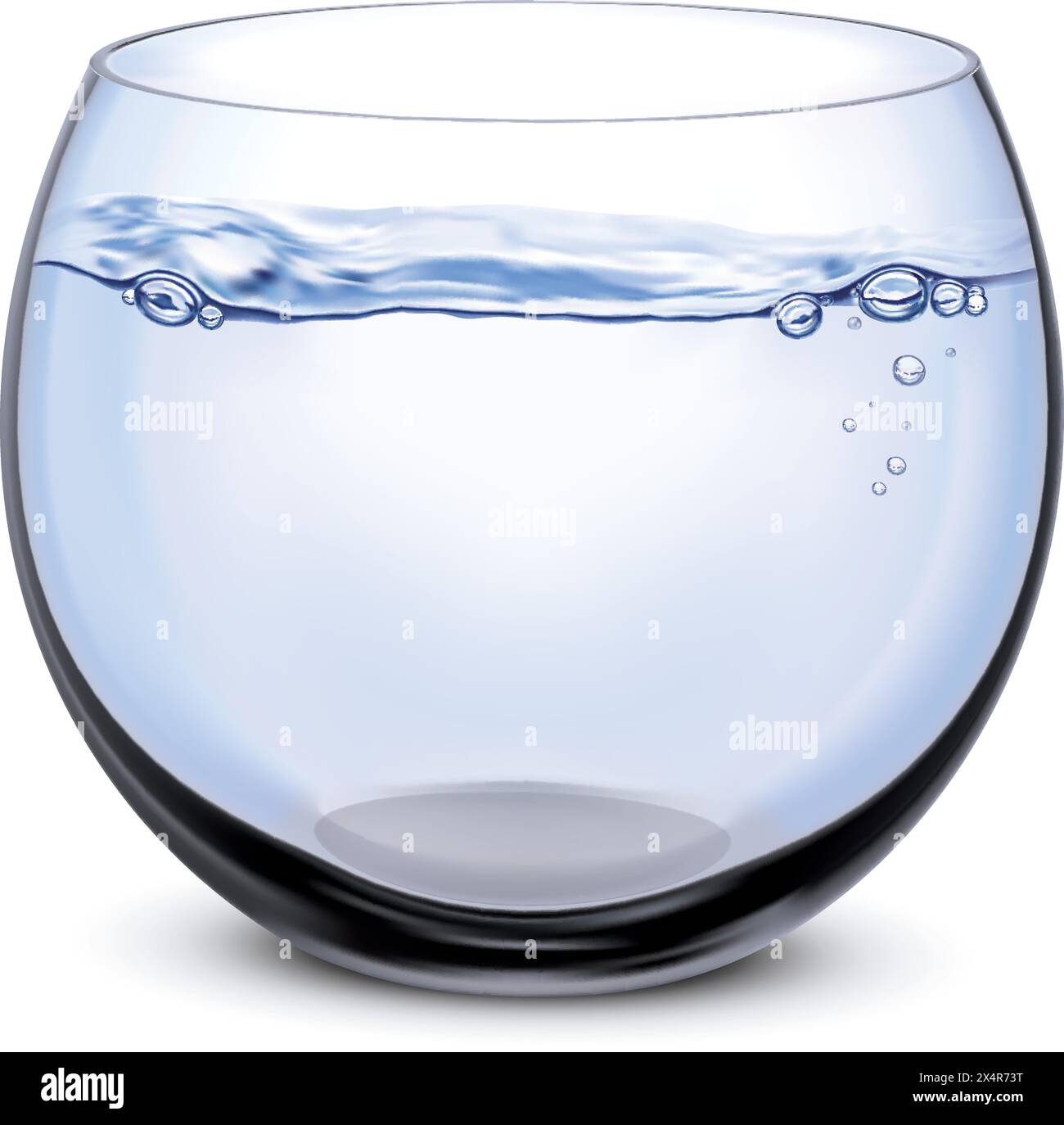 Fish bowl isolated on white. Vector illustration Stock Vector Image ...