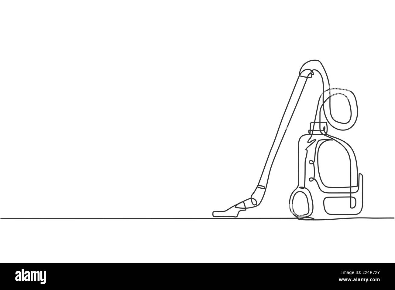 One single line drawing of electric vacuum cleaner home appliance ...