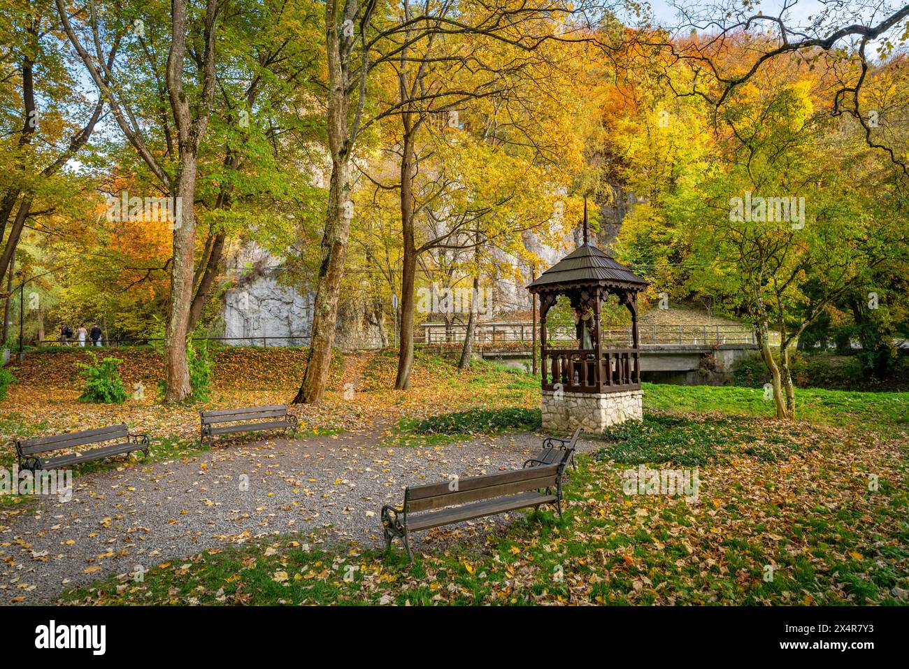 St John Kanty's Chapel in Ojców National Park in beautiful autumn ...