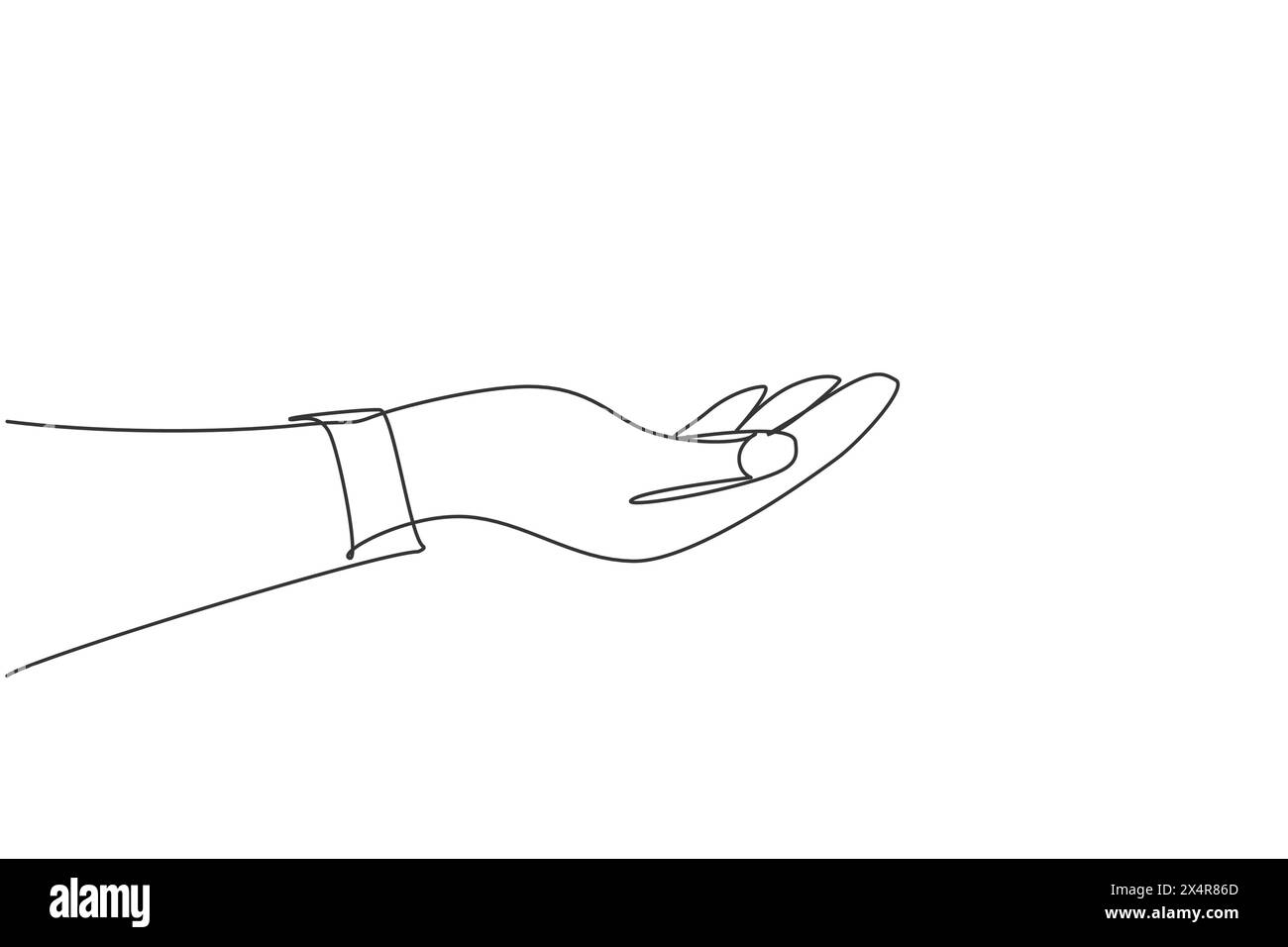 Hand holding gesture. Single continuous line hand gesture graphic icon ...