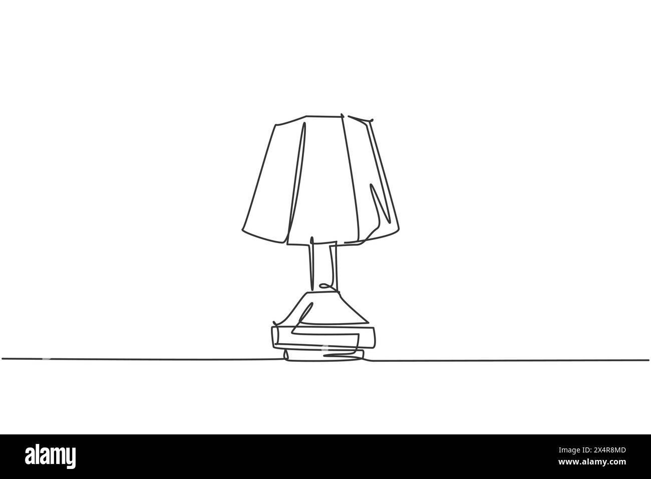 Single continuous line drawing of elegance classic table lamp for ...