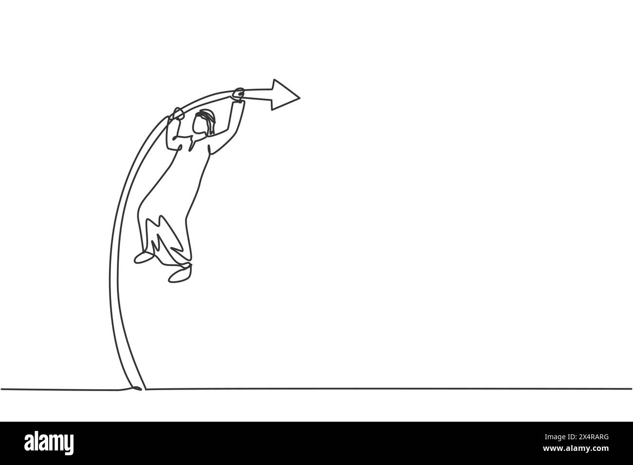 Single one line drawing of young attractive Arabic male entrepreneur ...