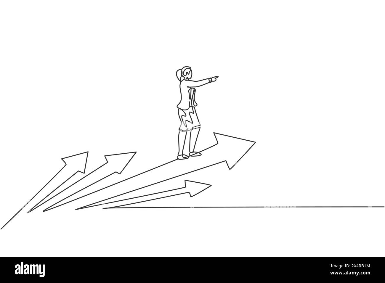 Line drawing person pointing forward hi-res stock photography and ...