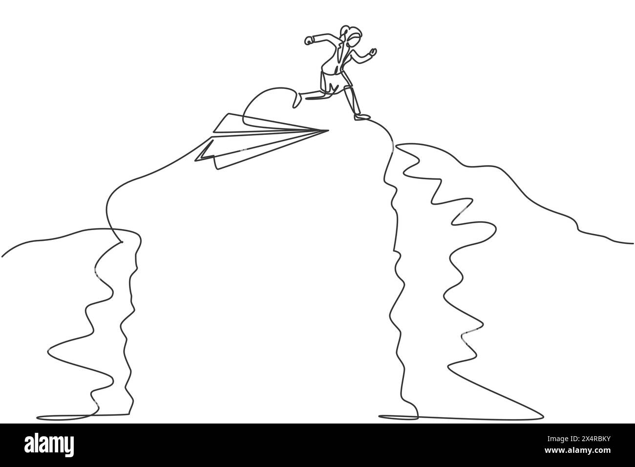 Leap from cliff Stock Vector Images - Alamy