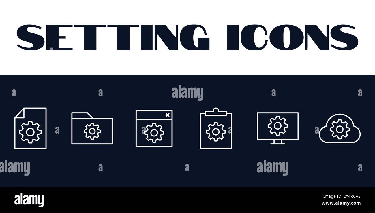 Setting icons hi-res stock photography and images - Alamy