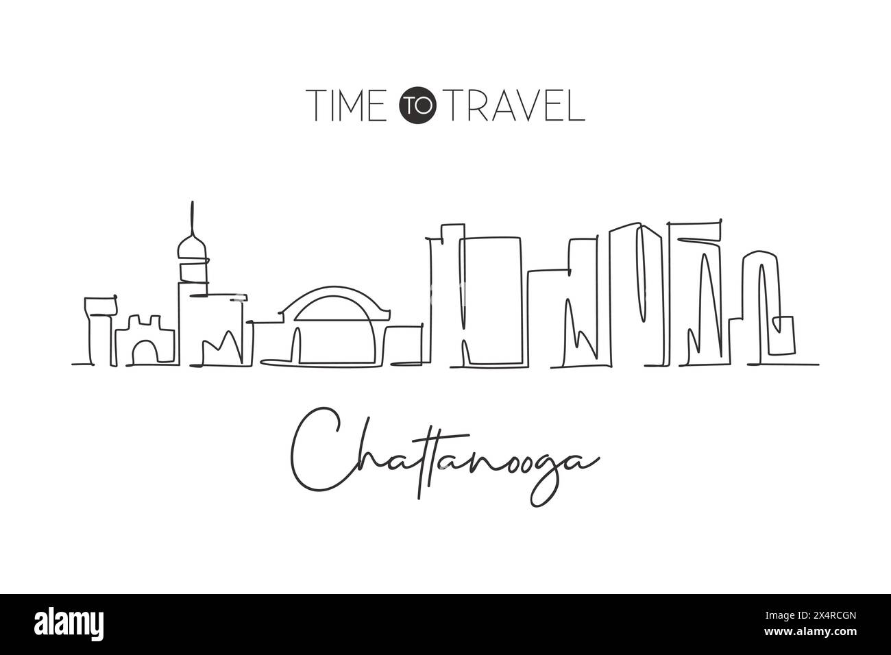 Chattanooga tennessee usa downtown skyline Stock Vector Images - Alamy