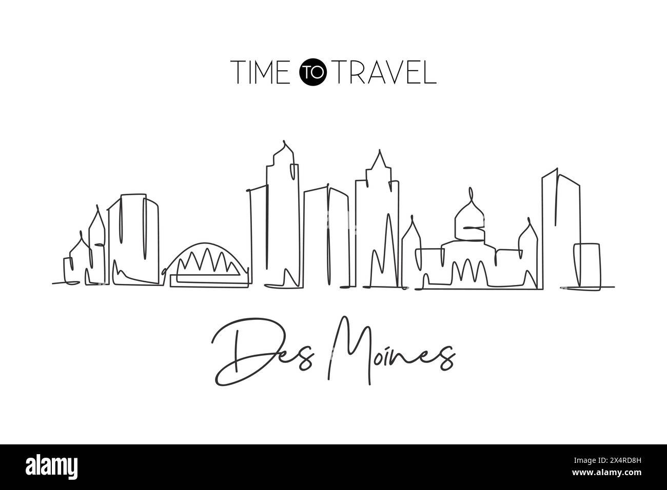 Outline iowa city skyline Stock Vector Images - Alamy