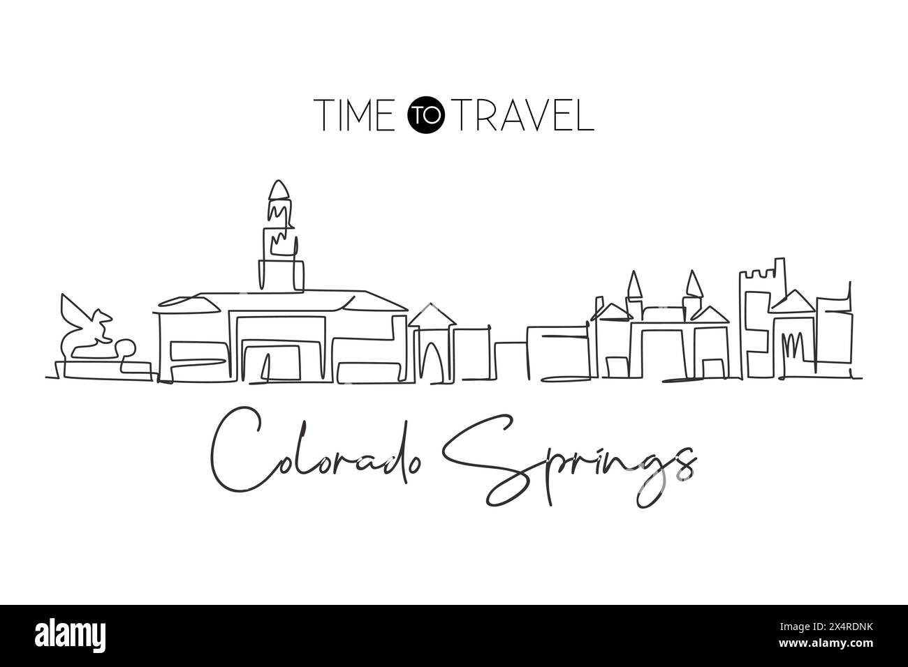 Downtown colorado springs Stock Vector Images - Alamy