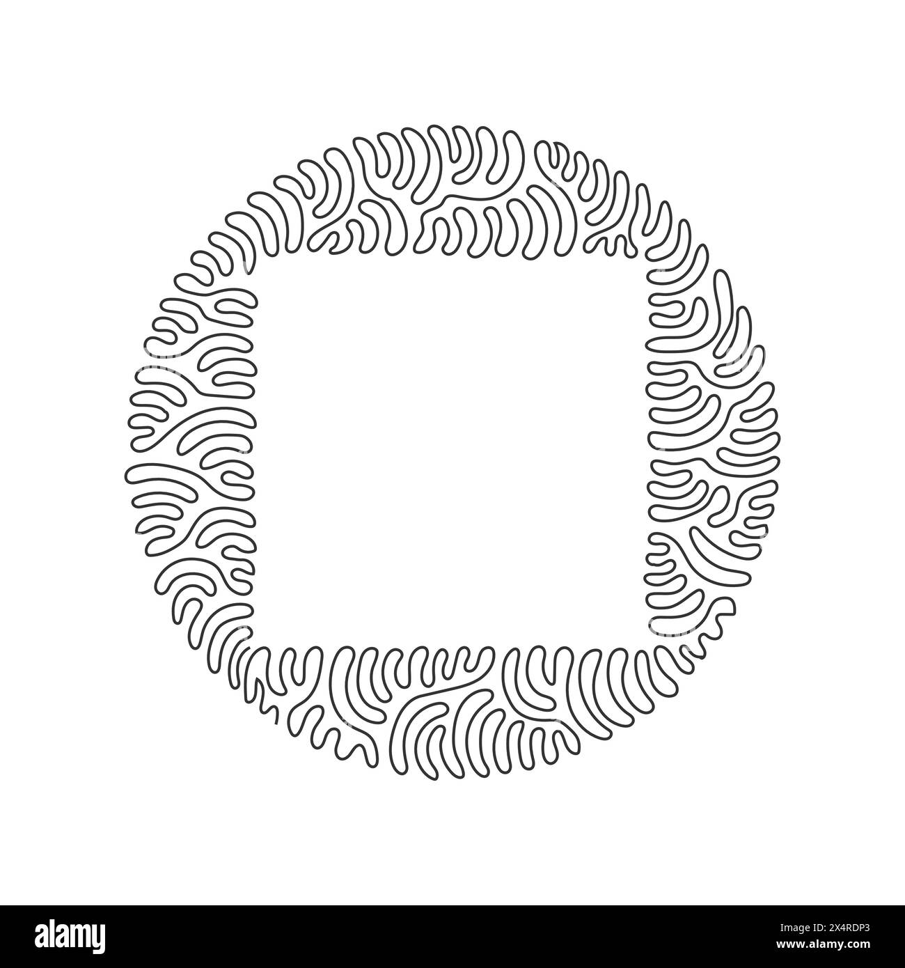 Single one line drawing single square vector hand drawn, blank drawing ...