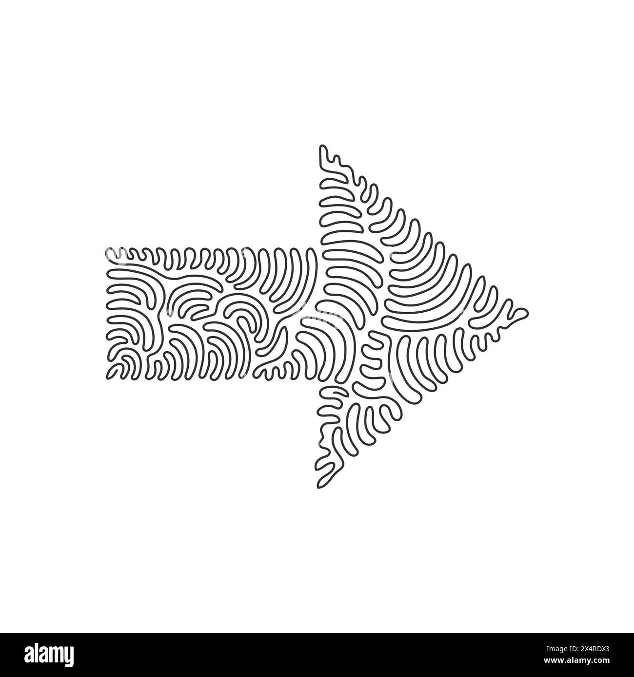 Single continuous line drawing arrow icon. Flat style. Arrow logo icon ...