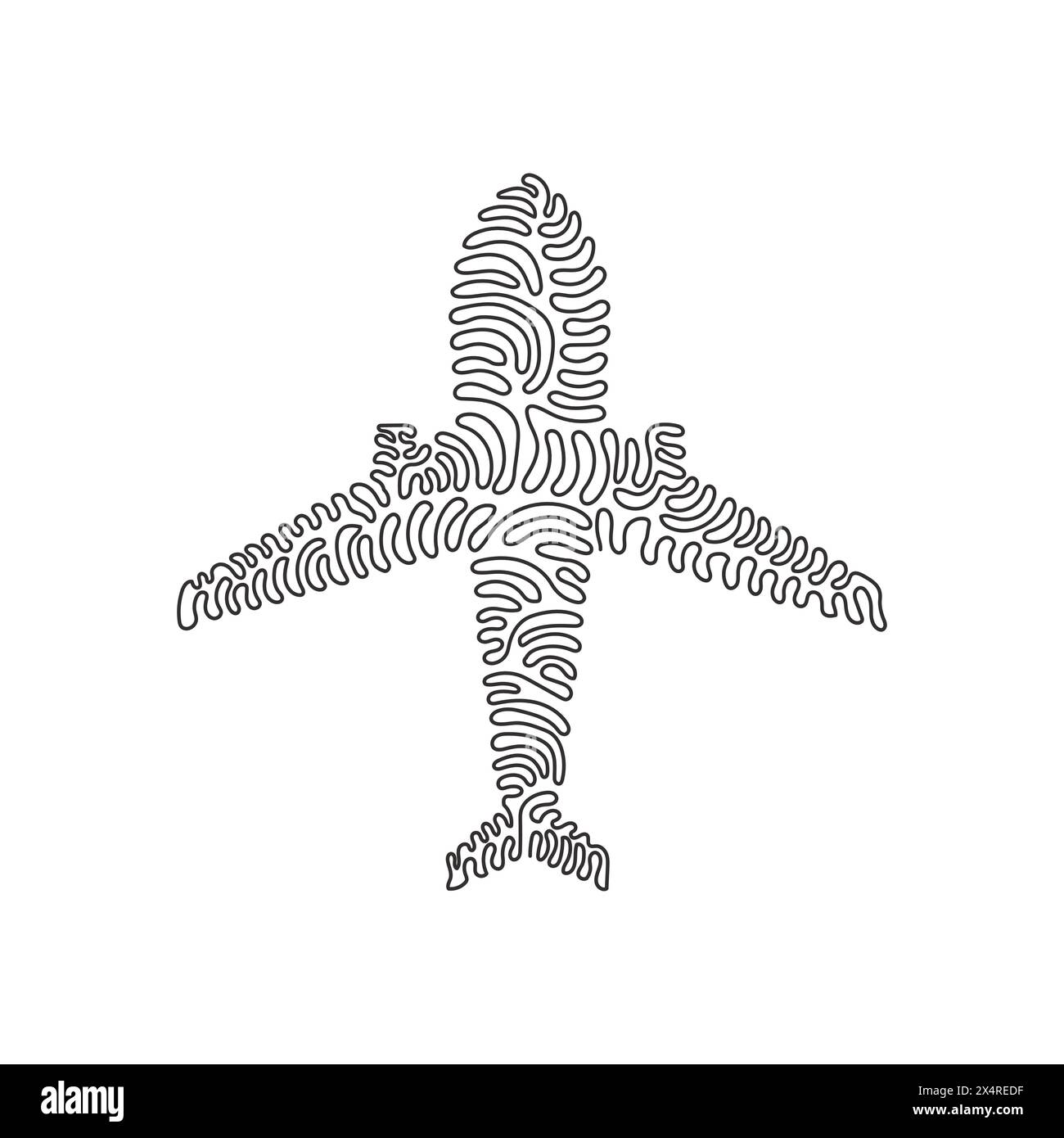 Continuous one line drawing plane icon airplane travel transportation ...