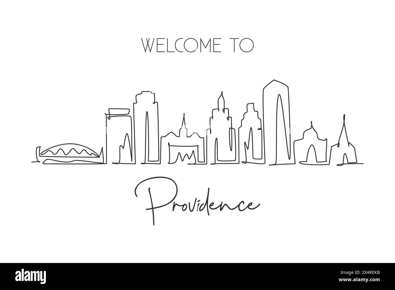 Panoramic skyline providence rhode Cut Out Stock Images & Pictures - Alamy