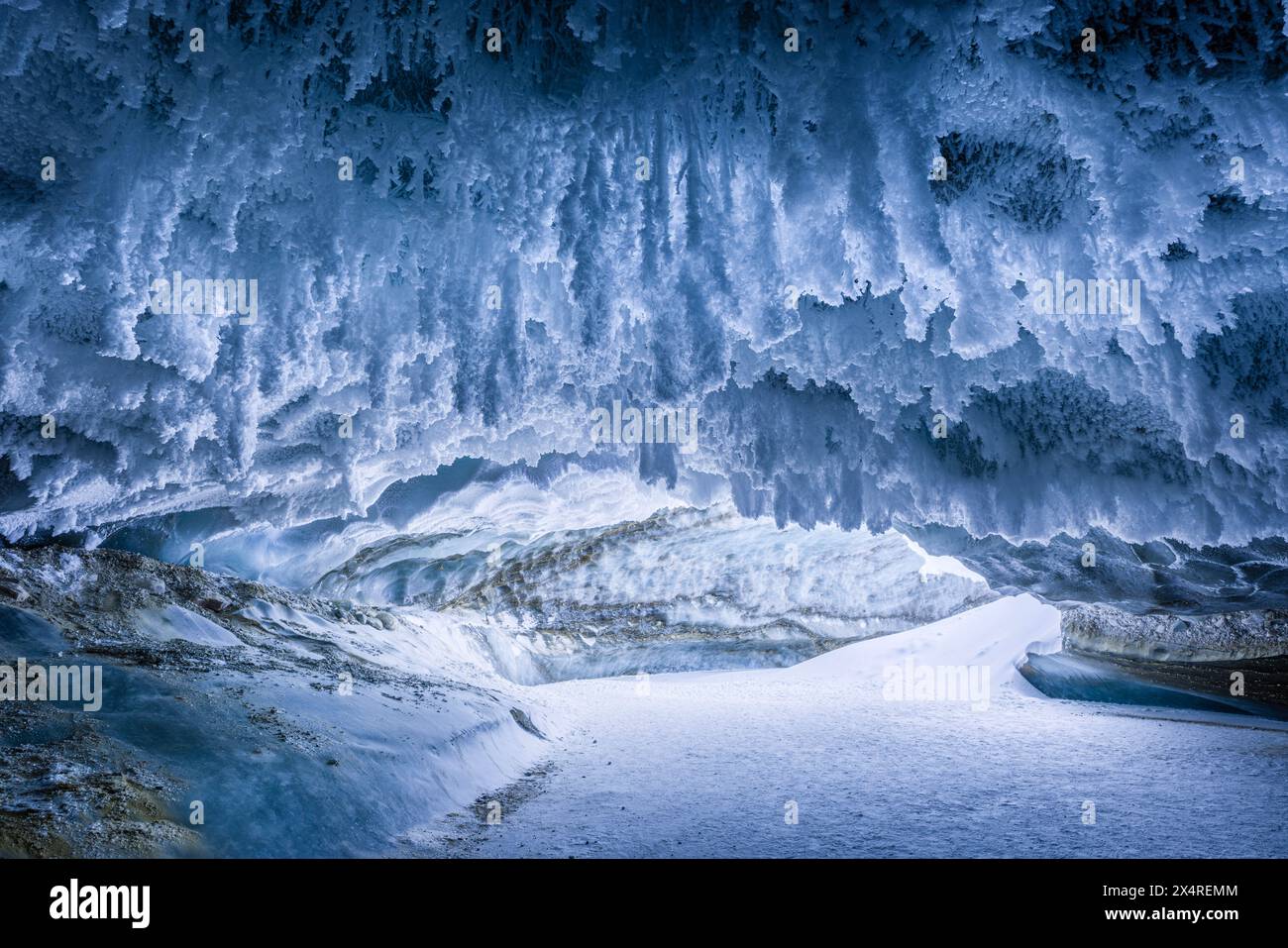 Castner Glacier Ice Cave near Delta Junction, Alaska, USA Stock Photo ...