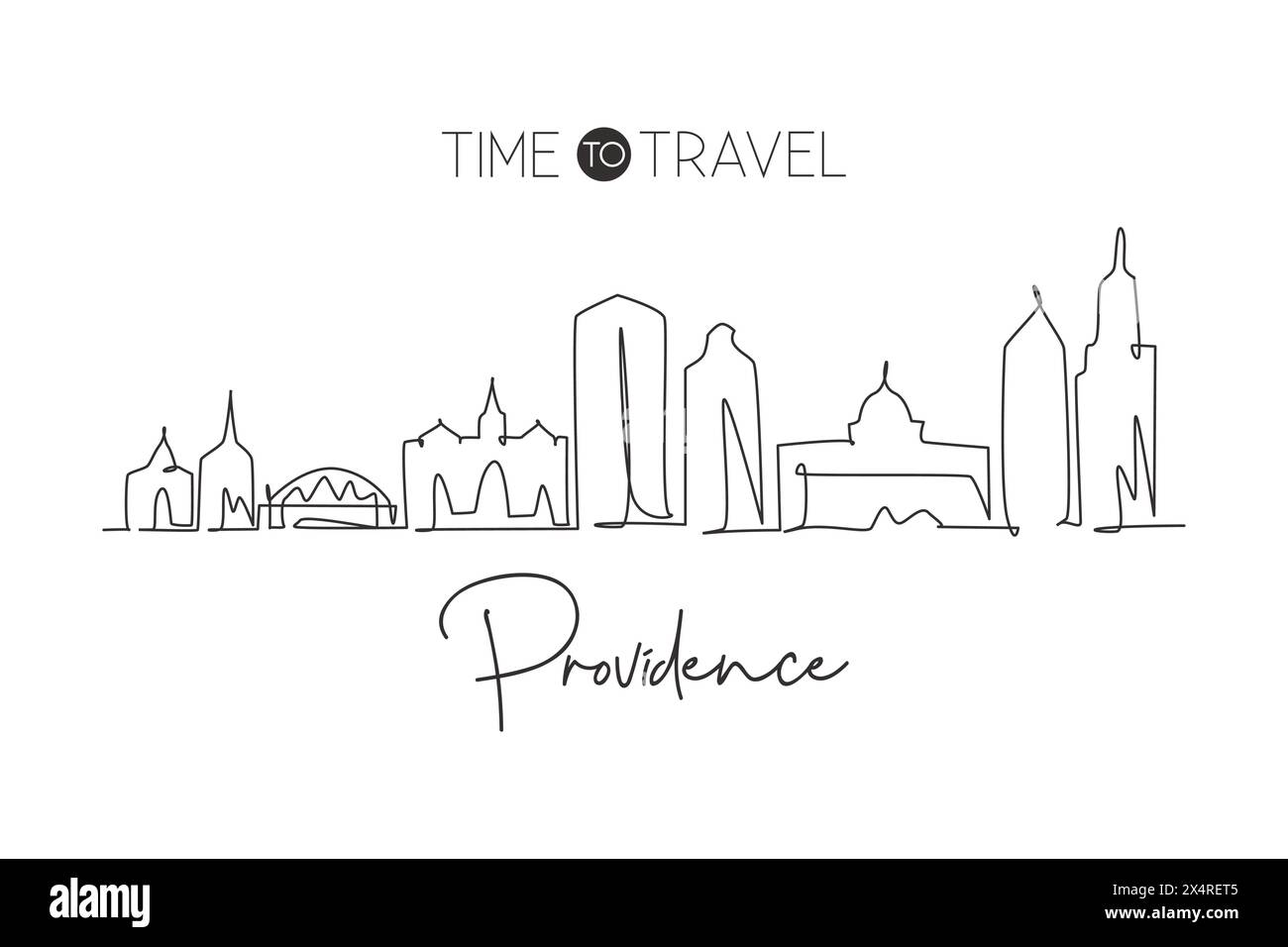 Panoramic skyline providence rhode Cut Out Stock Images & Pictures - Alamy