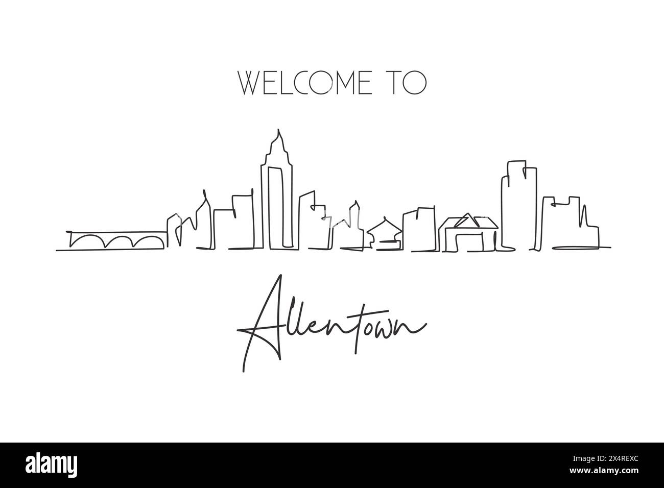 Aerial panorama allentown pennsylvania hi-res stock photography and ...