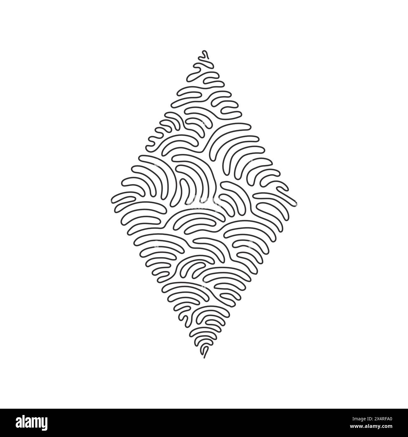 Continuous one line drawing poker playing cards suit diamond design ...