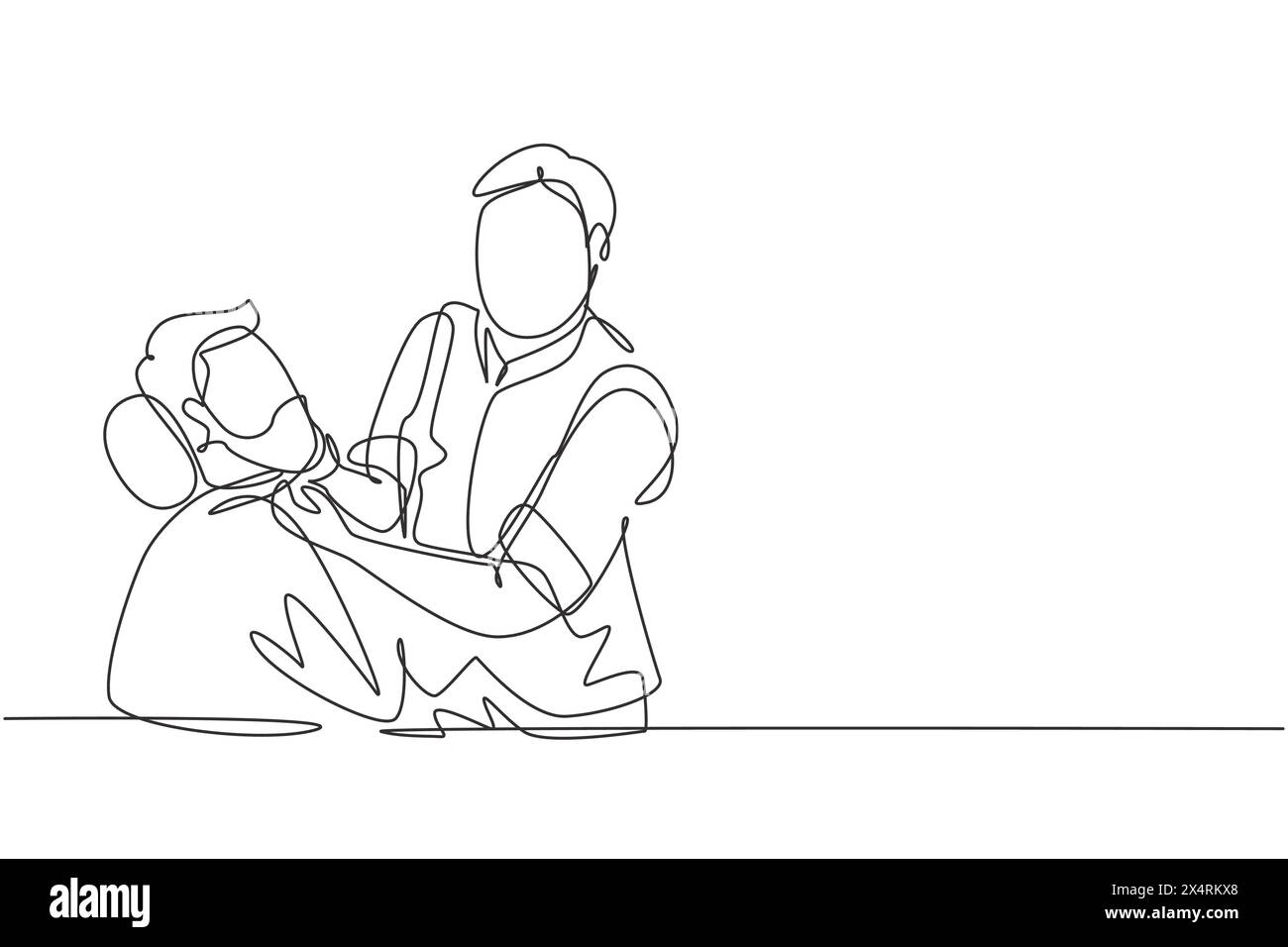 One chair barbershop Stock Vector Images - Alamy