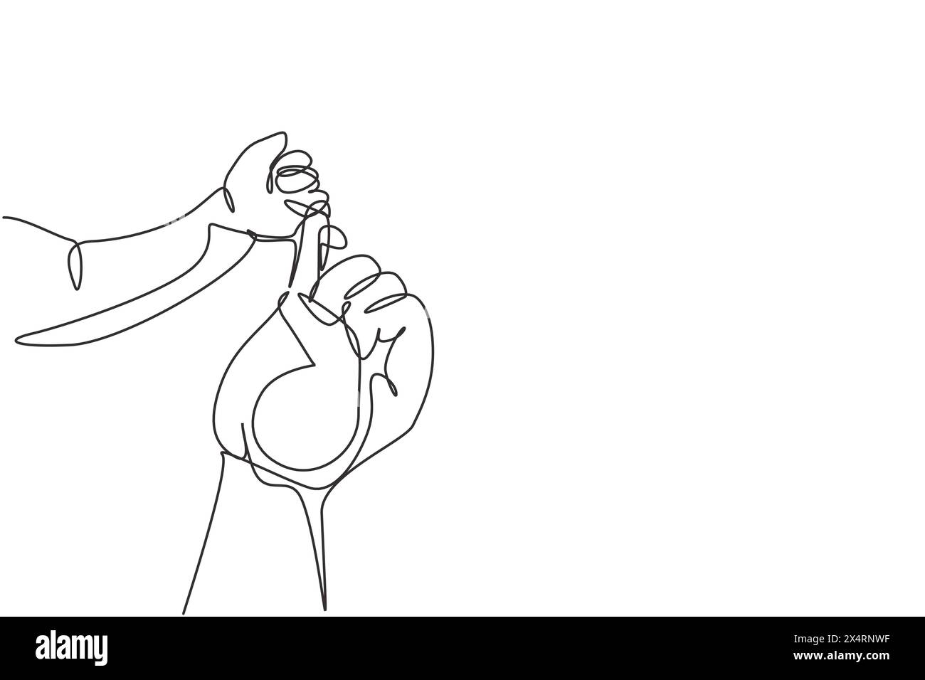 Single continuous line drawing parent hands holding newborn baby ...