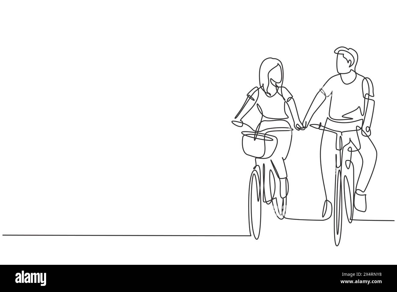 Bicycle holding hands Stock Vector Images - Alamy