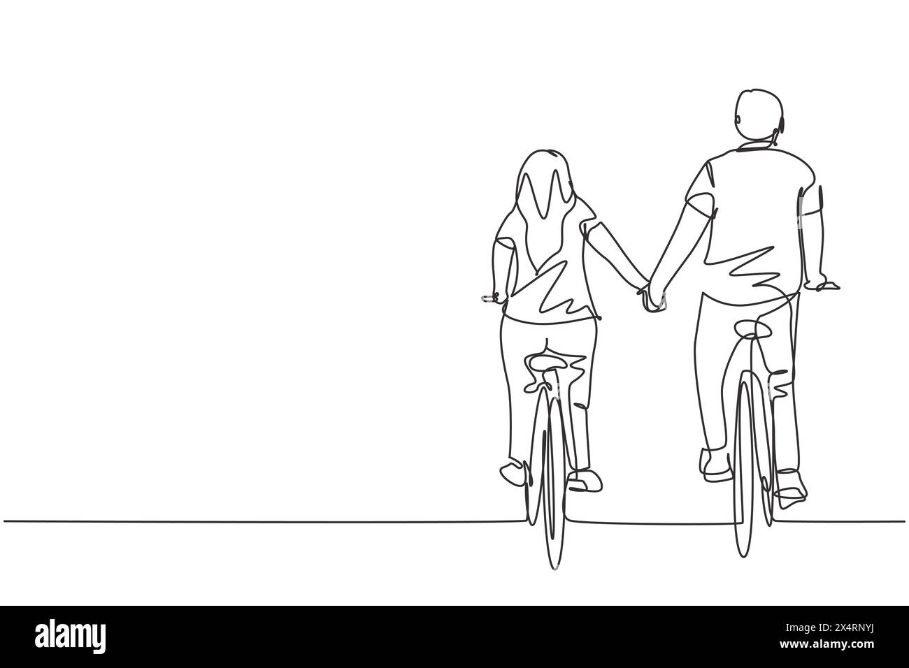 Couple in love rear view Stock Vector Images - Alamy