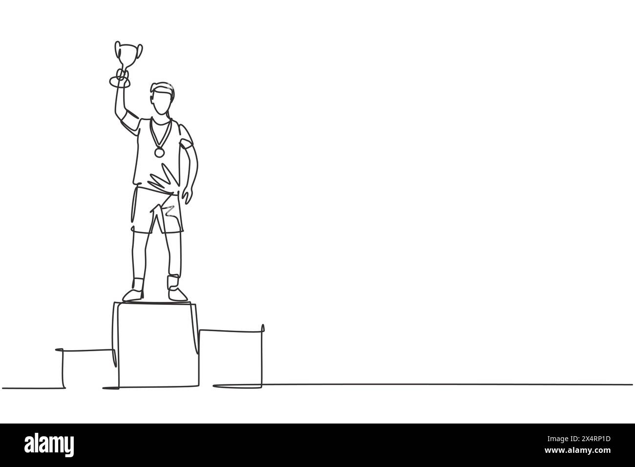 Wearing medal trophy Stock Vector Images - Alamy