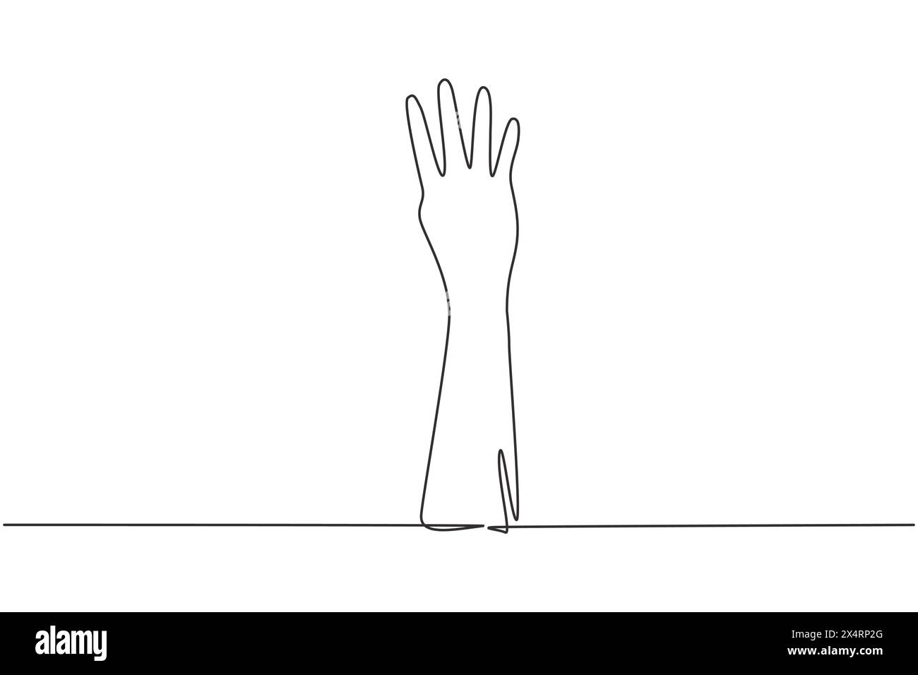 Continuous one line drawing hand count number four. Learn to count ...