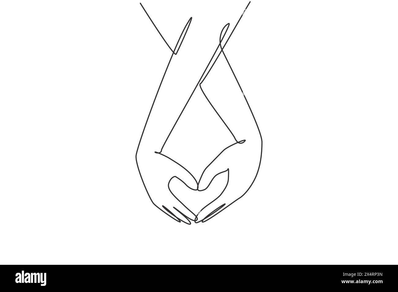 Continuous one line drawing bride and groom holding hands making love ...