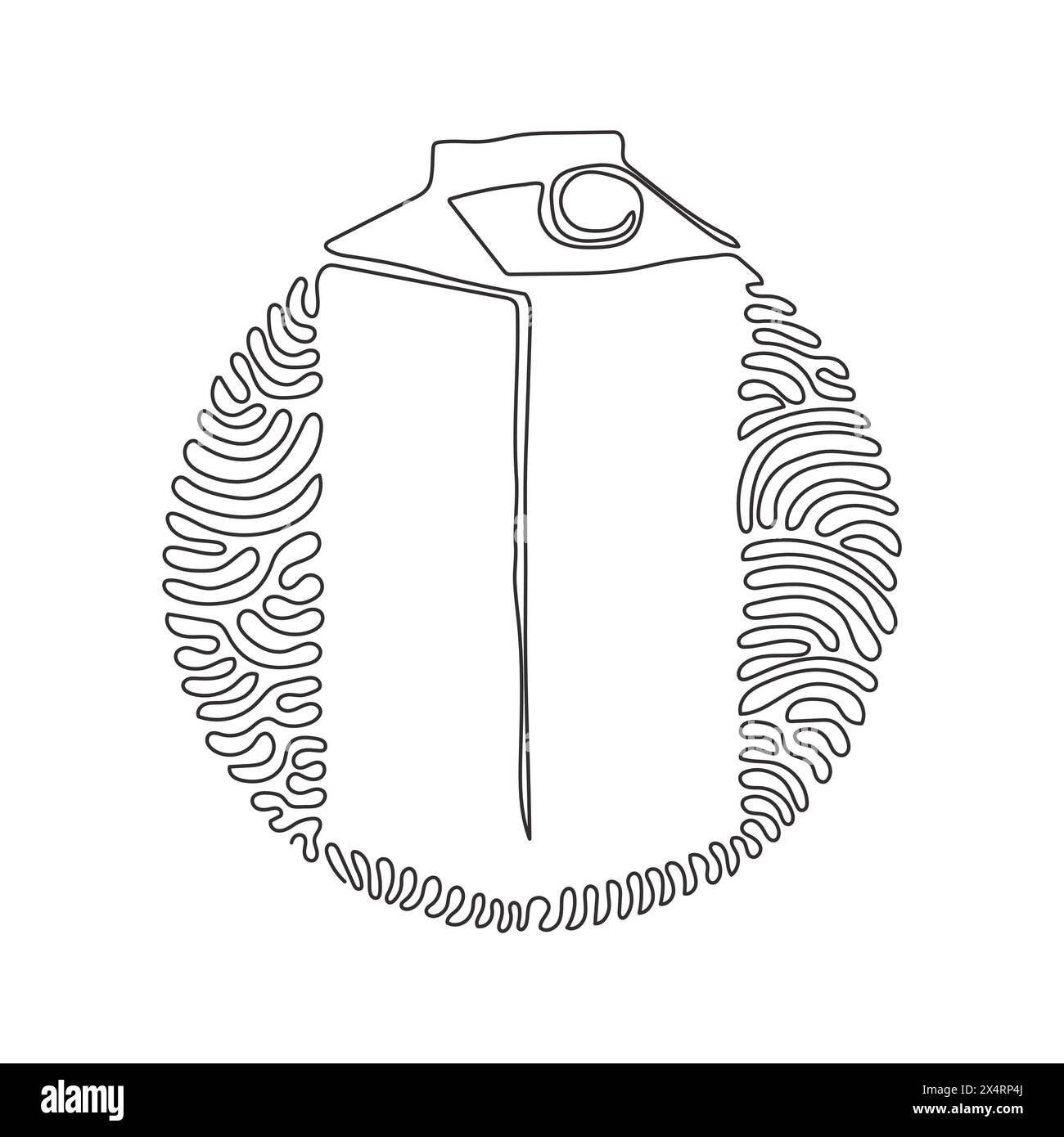 Single one line drawing box of fresh milk cow. Dairy product used in ...