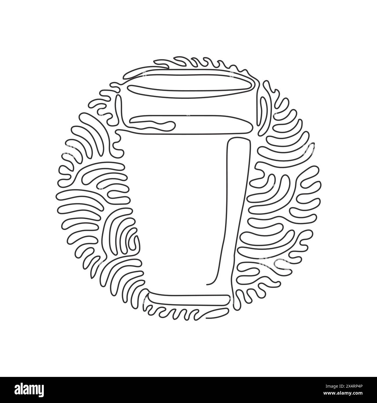 Continuous one line drawing soft drink in glass. Cold soda to crave for ... Continuous one line drawing soft drink in glass. Cold soda to crave for ...