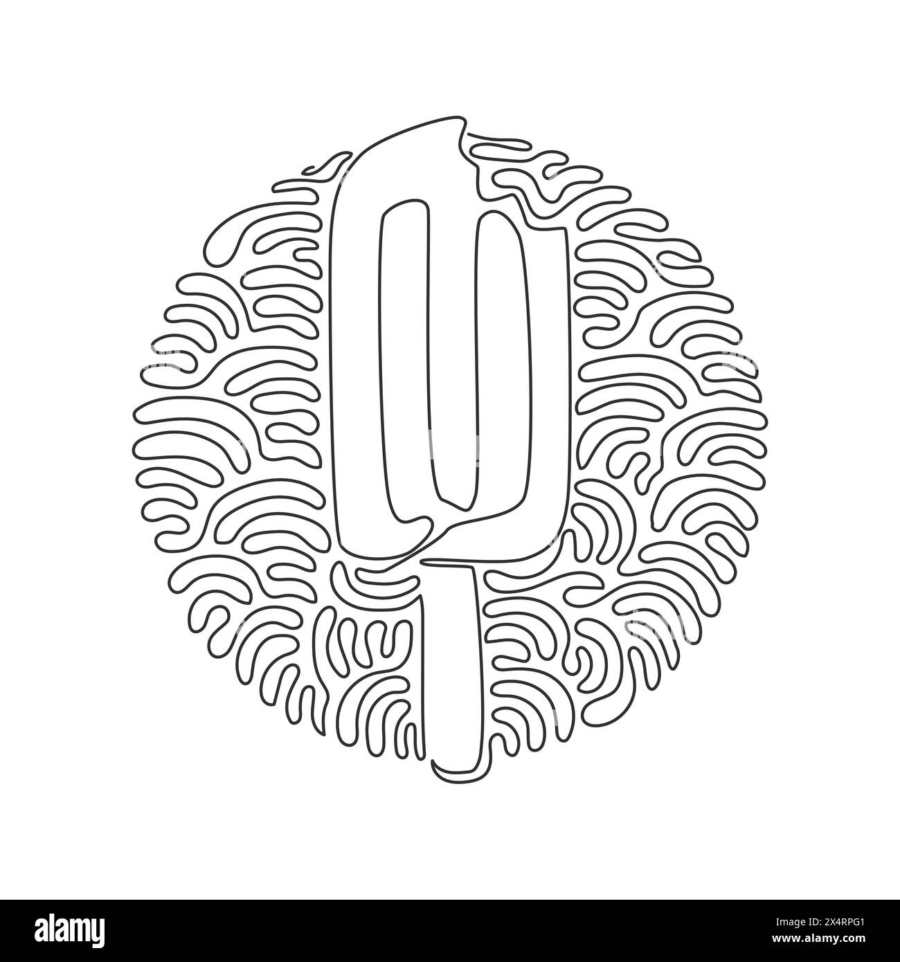 Single continuous line drawing frozen popsicle have been bitten. Ice ...