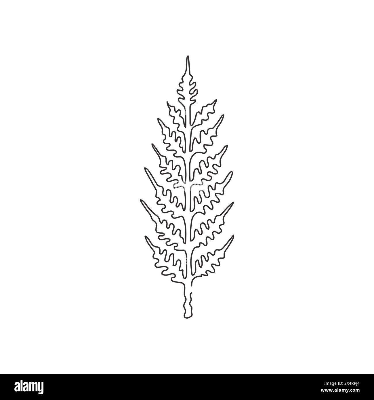 Single one line drawing wheat ears icon. Agriculture farm logo symbol ...