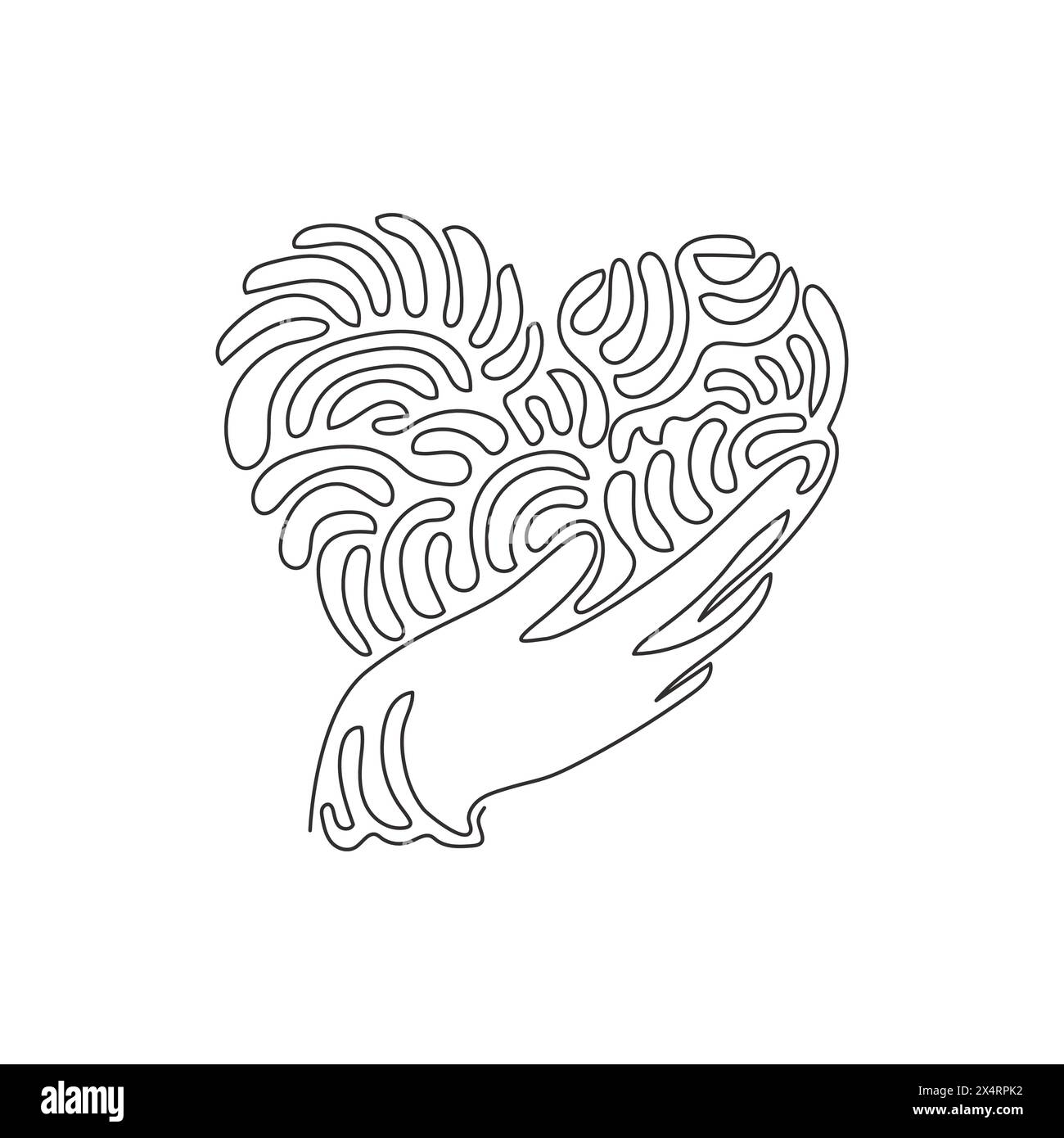 One hand hold heart Cut Out Stock Images & Pictures - Alamy