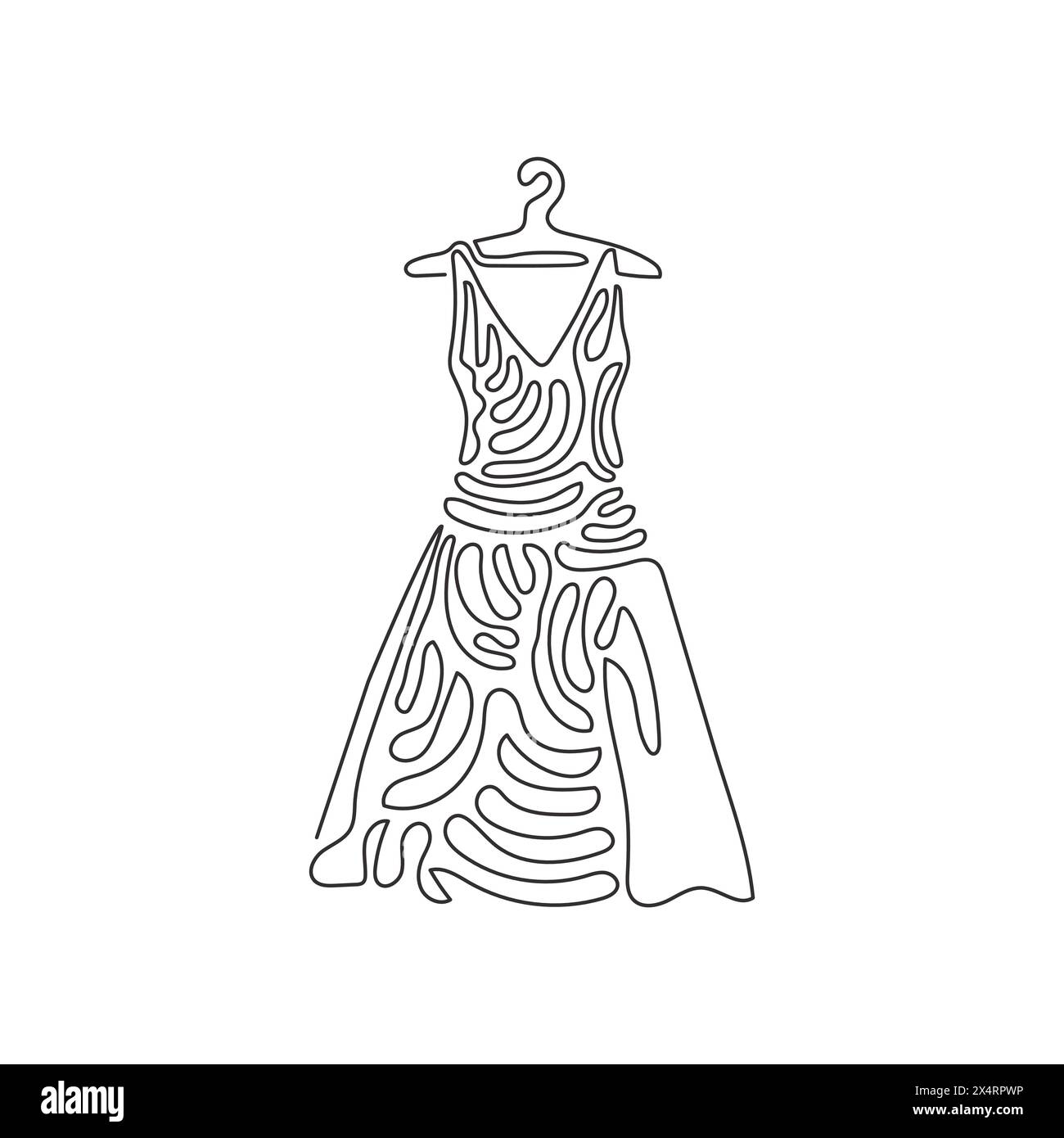 Wedding dress on hanger Stock Vector Images - Alamy