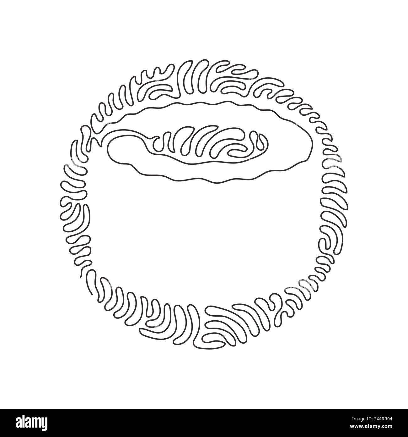 Continuous one line drawing sushi roll with salmon. Traditional ...