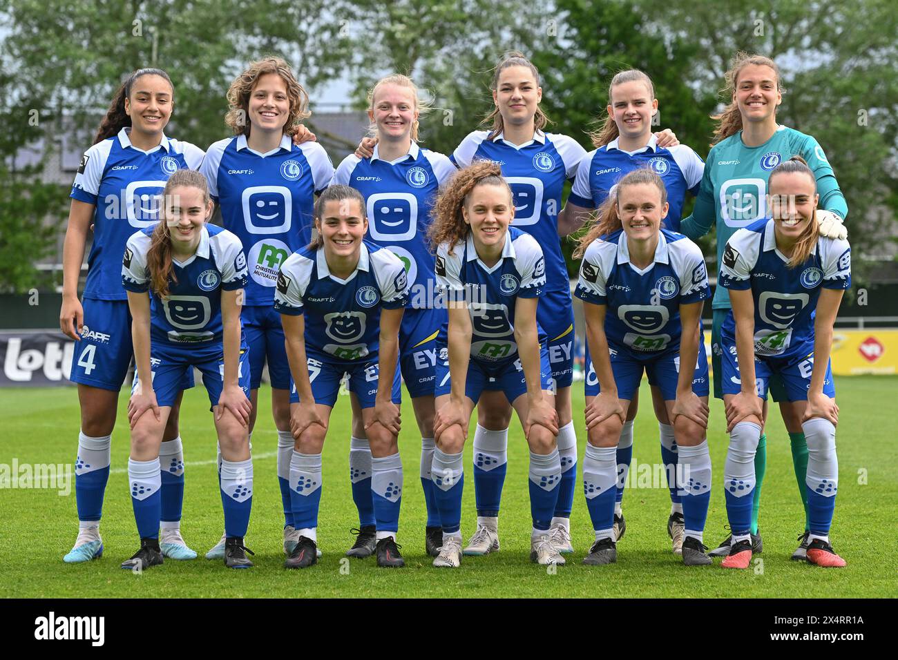 team of AA Gent with up from L to R Nia Elyn (4) of AA Gent Ladies ...