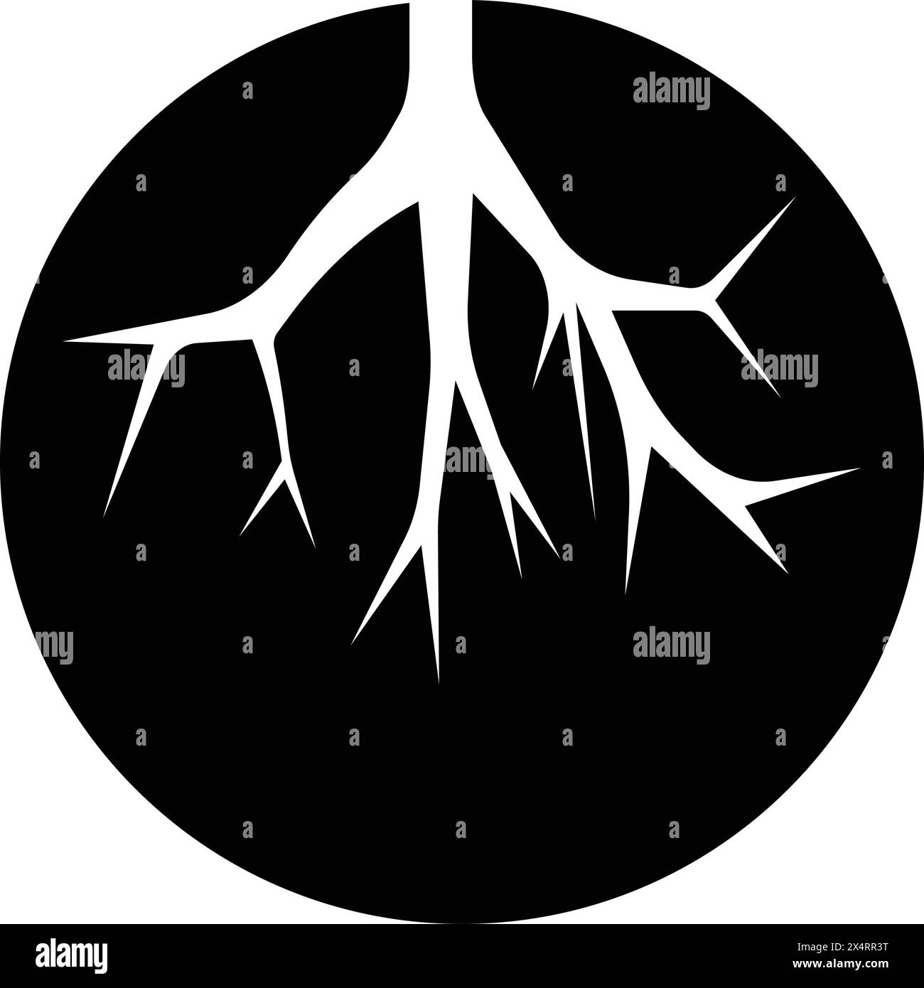 tree root icon template design illustration Stock Vector Image & Art - Alamy