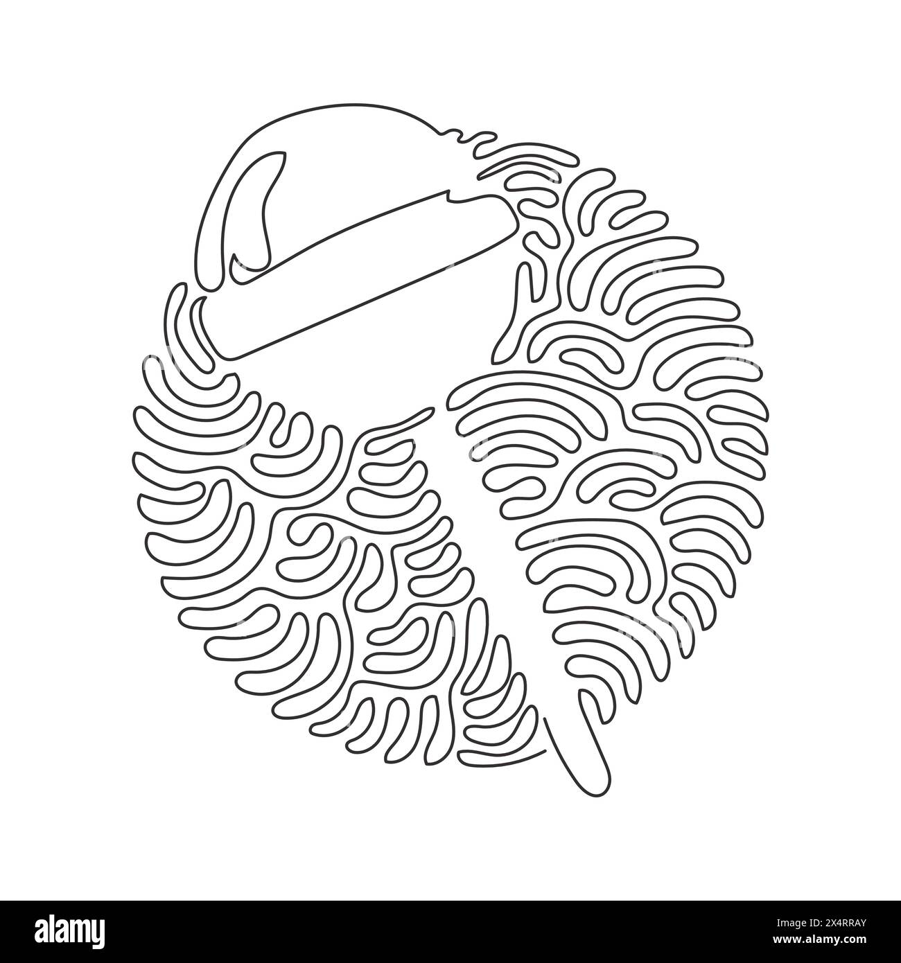 Single one line drawing sweet lollipops. Round candy on stick. Colored ...