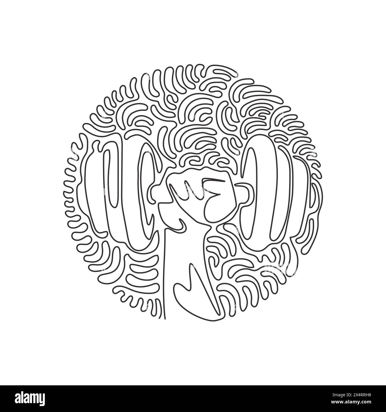 Continuous one line drawing athletic sportsman arm holding dumbbell. Fitness workout. Barbell ...