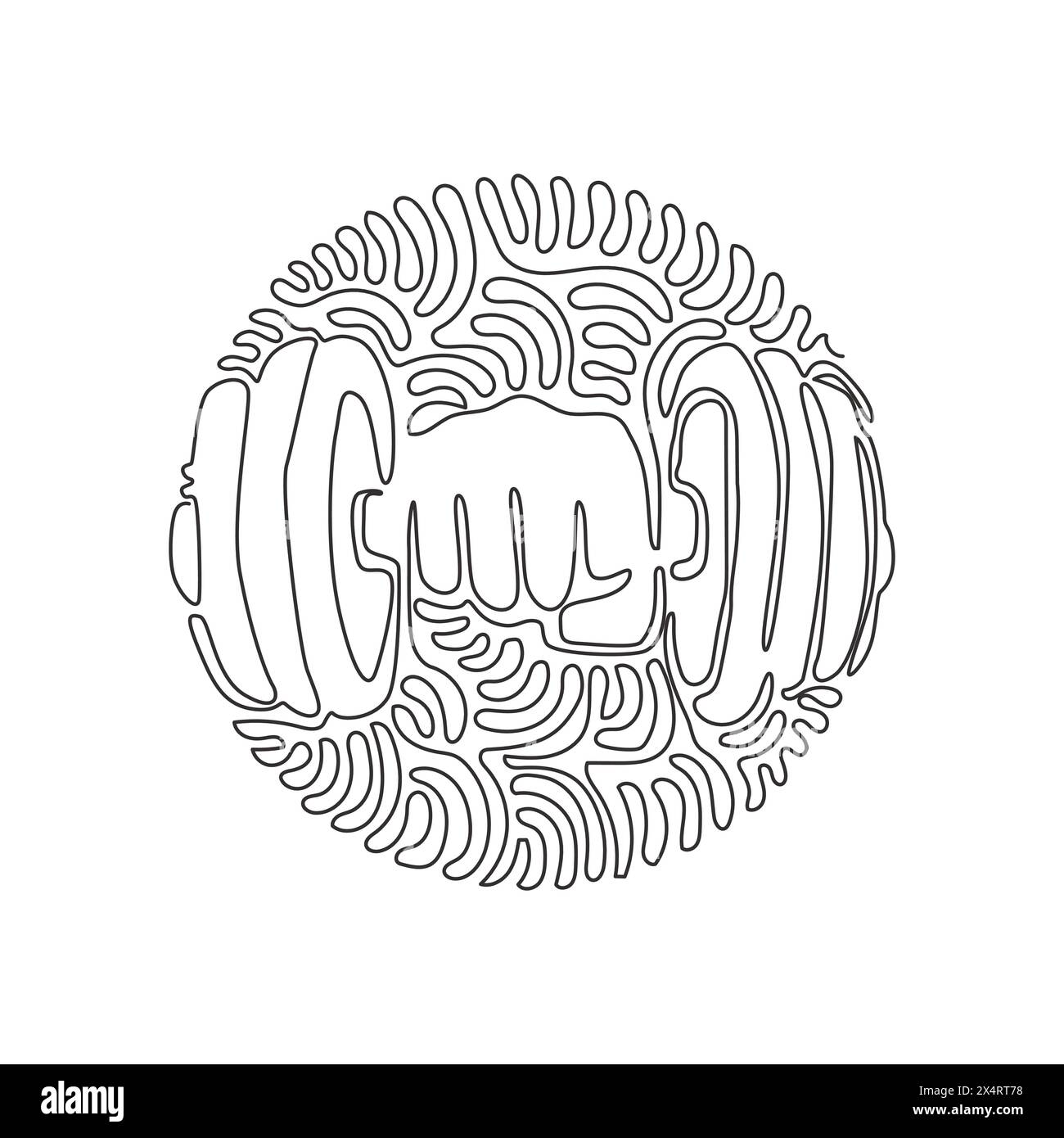Single continuous line drawing hand with dumbbell. Dumbbell in hand ...