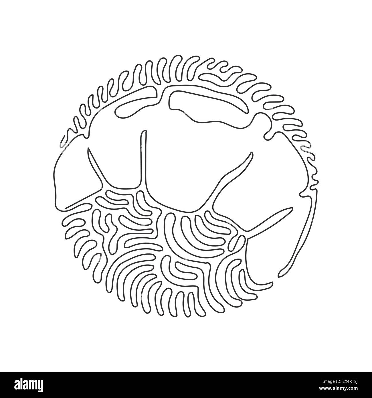 Single one line drawing croissant and sweet buns. Bakery French ...