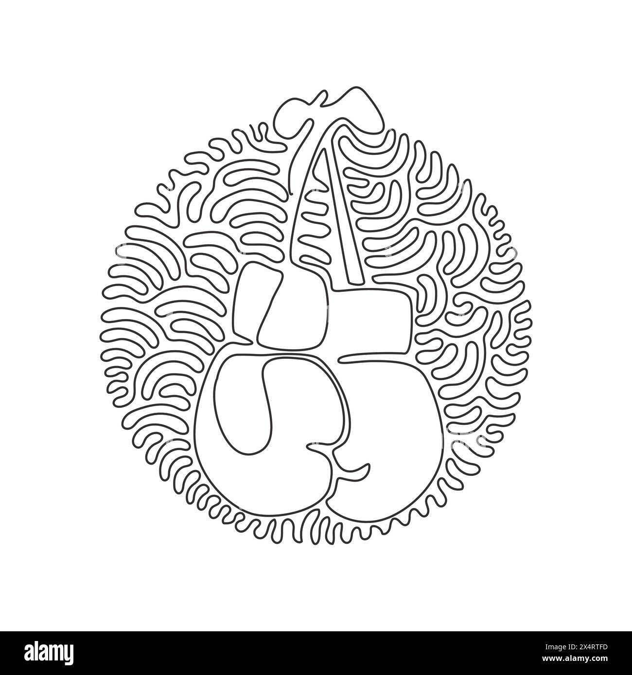 Single continuous line drawing boxing glove hanging on lace. Boxer ...