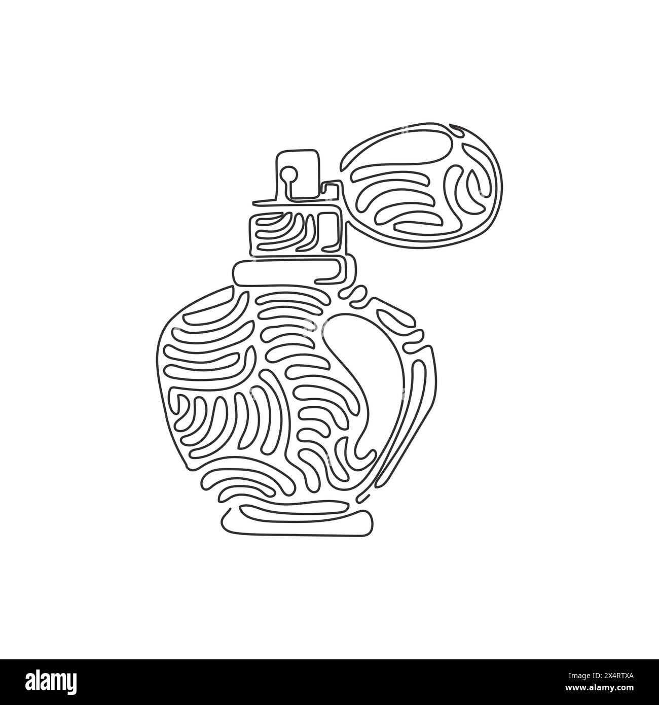 Continuous one line drawing perfume flacons and bottles. Cosmetics ...