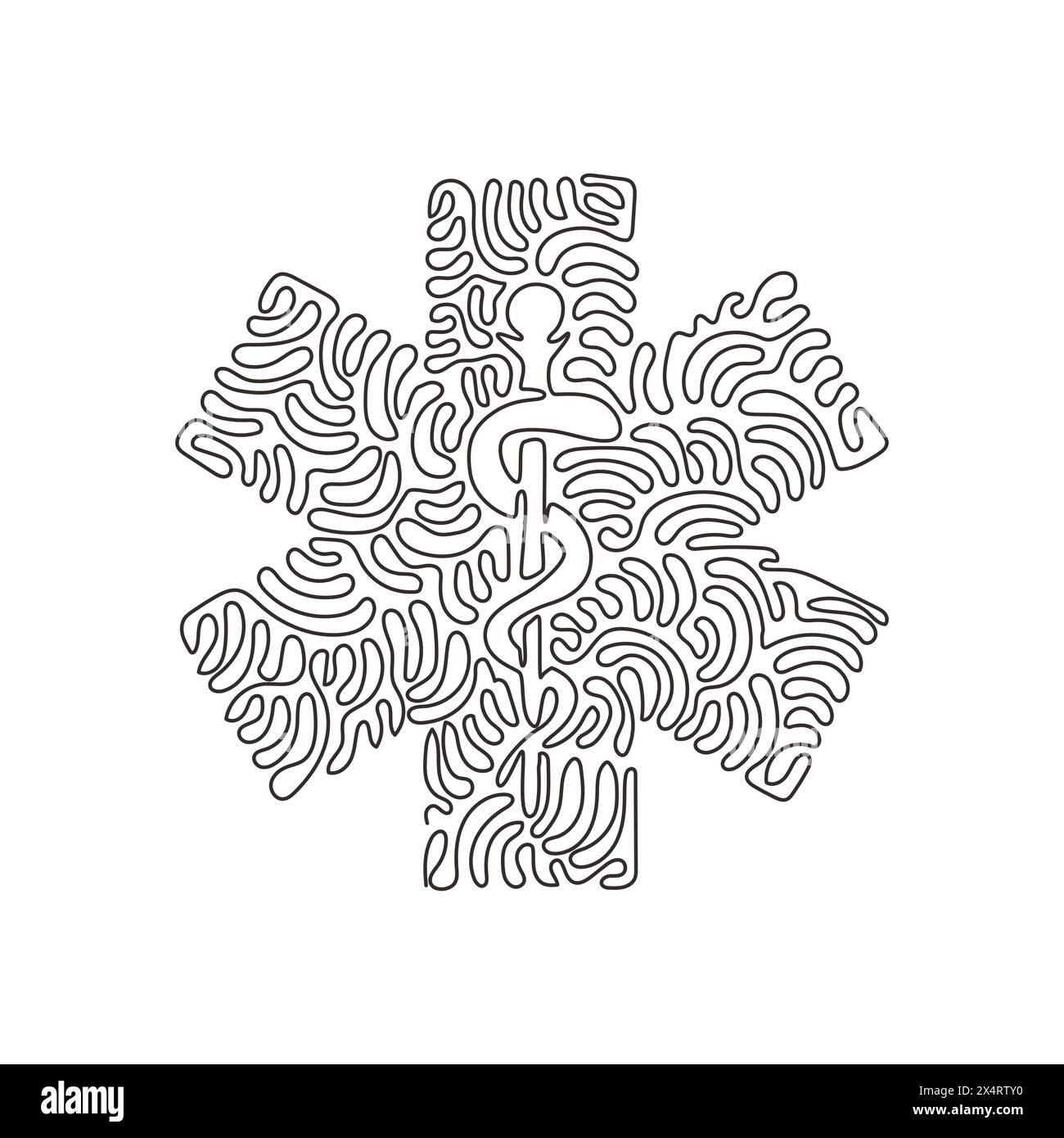 Caduceus medical symbol cartoon icon hi-res stock photography and ...