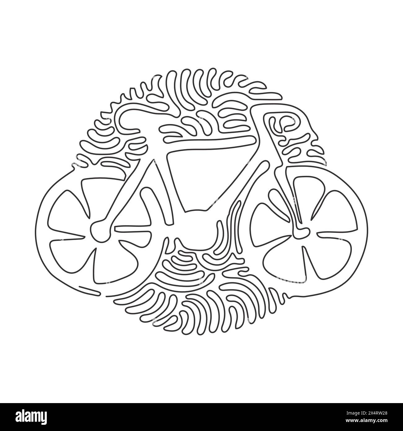 Continuous one line drawing Bicycle. Bike icon. Cycling concept. Sign ...