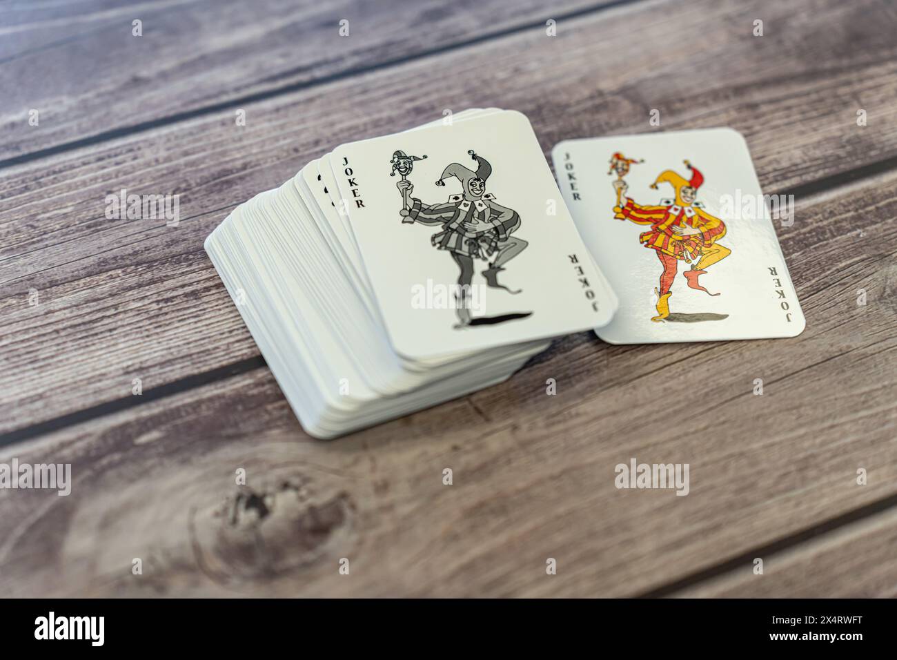 Pack of Playing Cards on white background Stock Photo - Alamy
