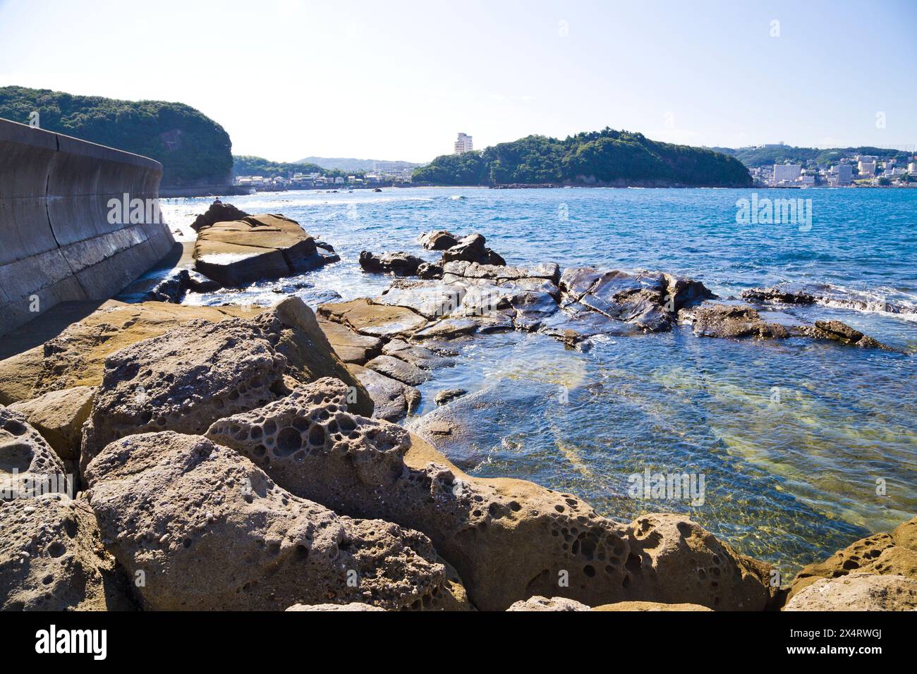 Engetsu Island is a small island off the coast of Shirahama town ...