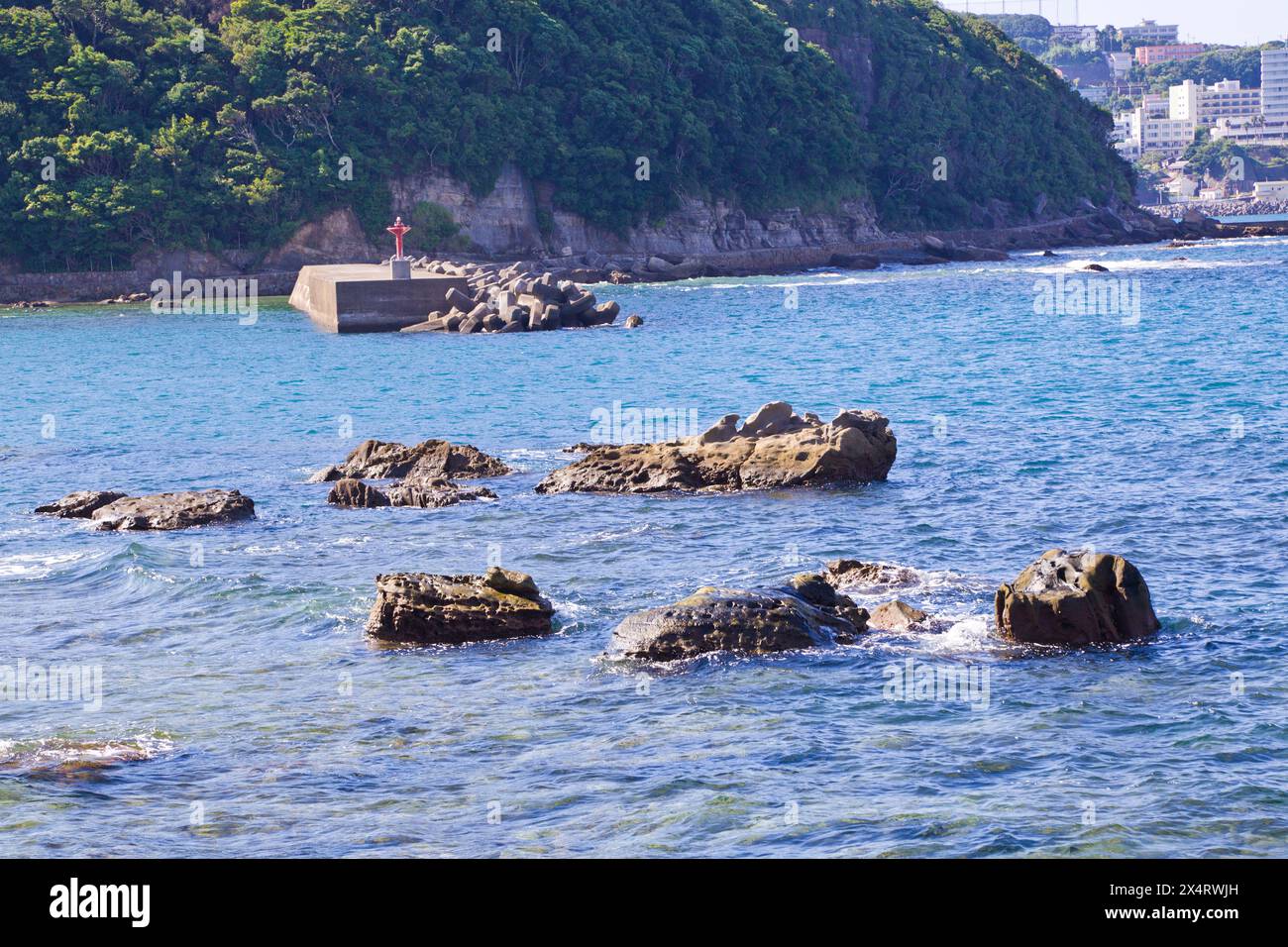 Engetsu Island is a small island off the coast of Shirahama town ...