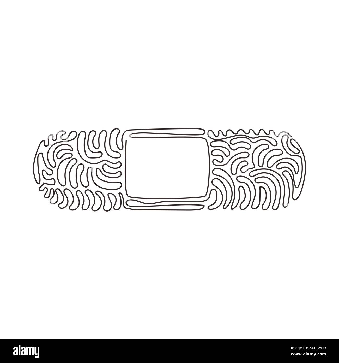 Continuous one line drawing adhesive bandage elastic medical plasters ...