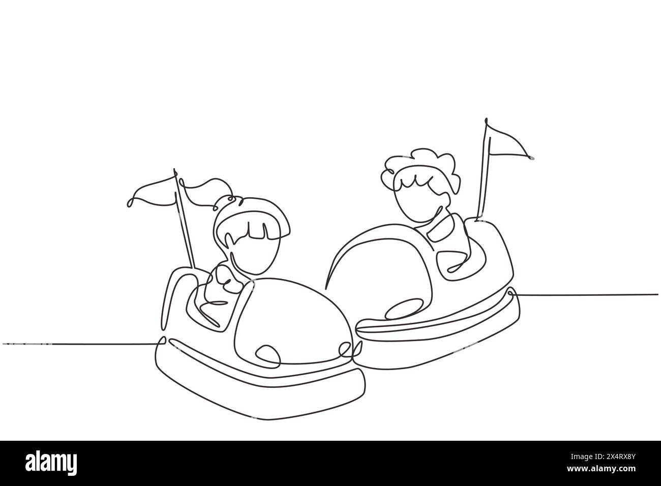 Children driving bumper car hi-res stock photography and images - Alamy